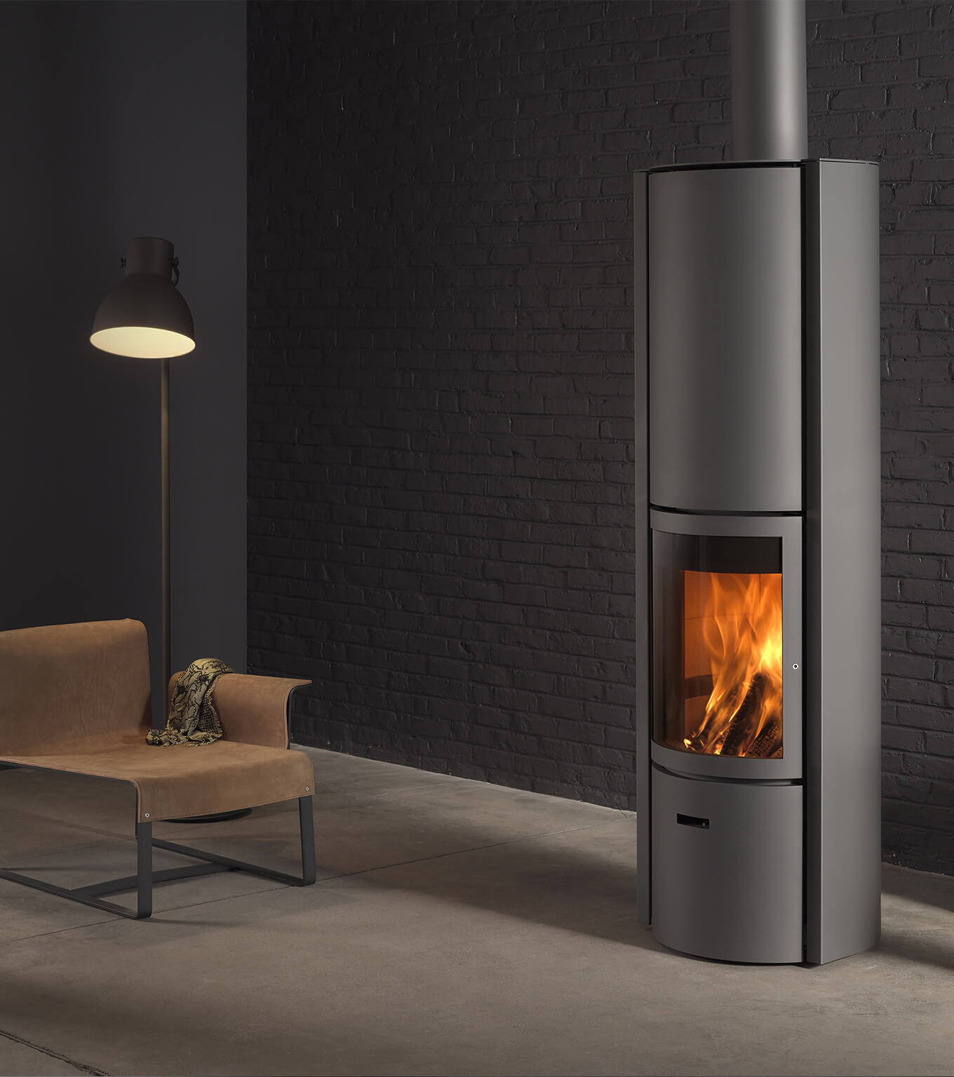 Stuv 30 High Stand Alone Wood Burning Fireplace | Oblica