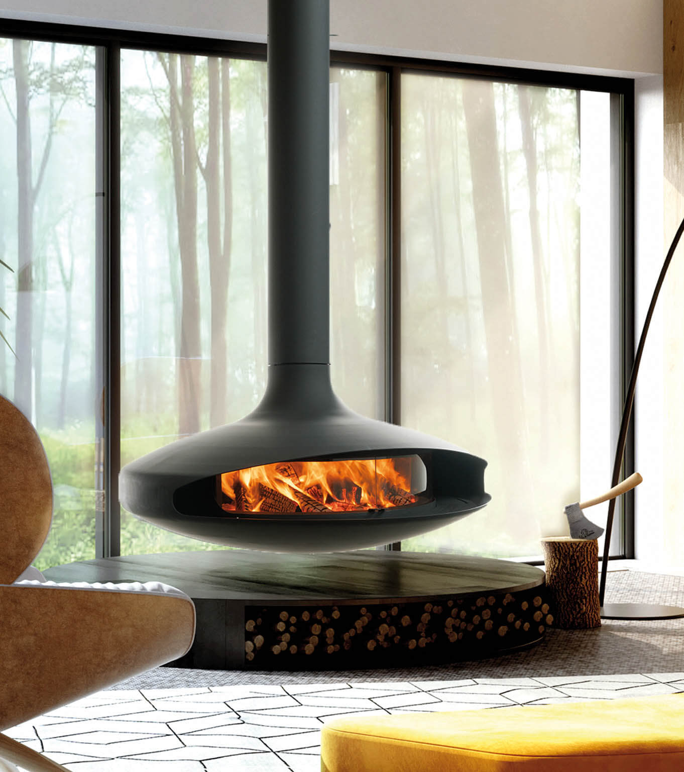 Focus Gyrofocus SC Suspended Fireplace | Oblica